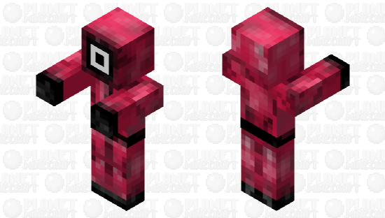 zombie - squid game cube Minecraft Mob Skin