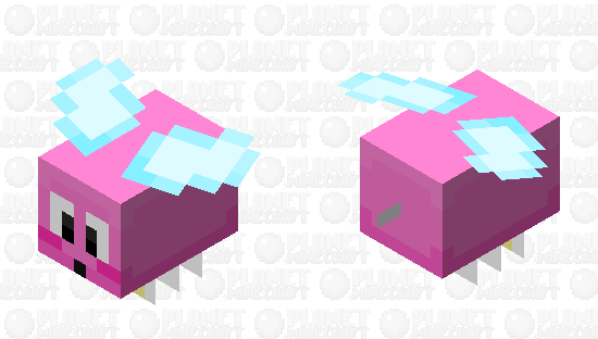 Slightly less cursed Bronto Burt (from Kirby) Minecraft Mob Skin