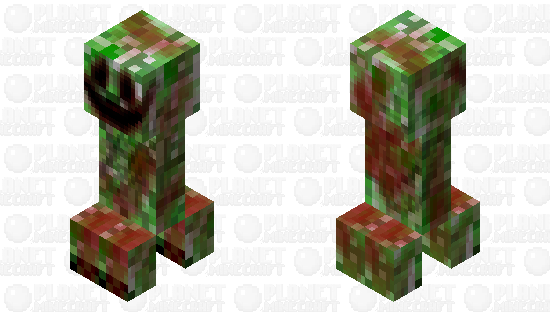 Smiling Creeper Minecraft Mob Skin