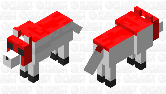 Perro en blanco Minecraft Mob Skin