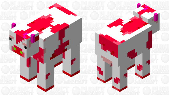 Strawberry cow Minecraft Mob Skin