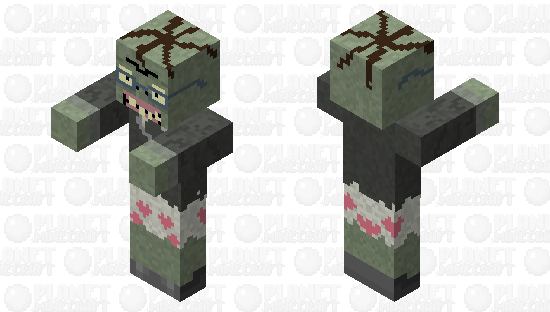 Angry Newspaper Zombie Minecraft Mob Skin
