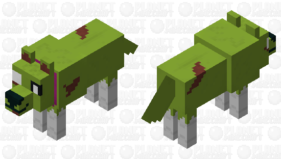 Scruffy The Undead Dog (HorrorVale) Minecraft Mob Skin