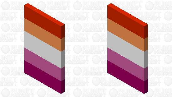 Lesbian Pride Flag Minecraft Mob Skin