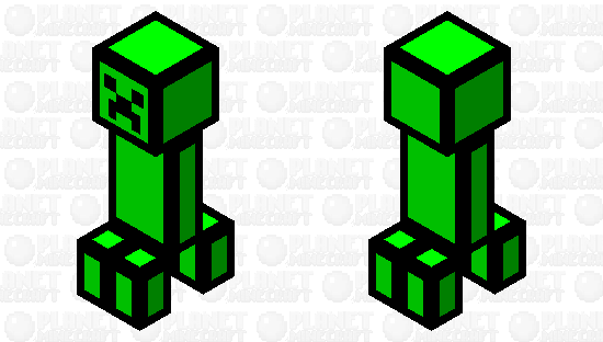 outline creeper Minecraft Mob Skin