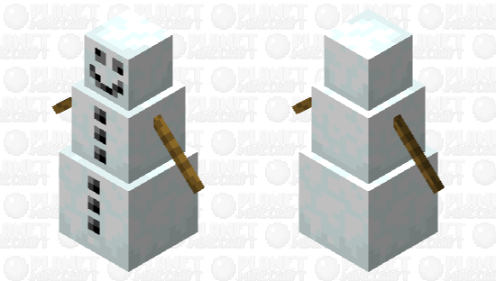 Dumb snow man Minecraft Mob Skin
