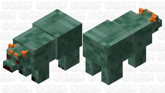 Guarbear (Guardian Polar Bear) Minecraft Mob Skin