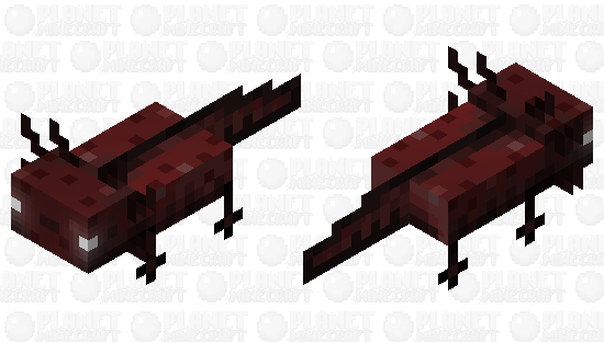 Crimson White-eyed Axolotl! Minecraft Mob Skin