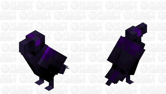 Obsidian Crow Minecraft Mob Skin