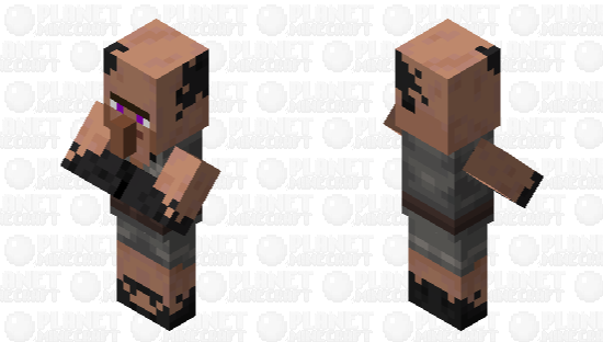 Partially End Tainted Villager Minecraft Mob Skin