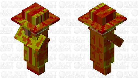 Pyromaniac villager Minecraft Mob Skin