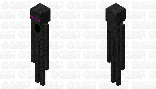 realistic pixel enderman Minecraft Mob Skin