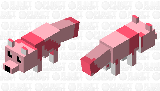 Pink fox Minecraft Mob Skin