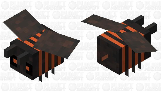 Dark Bee Minecraft Mob Skin