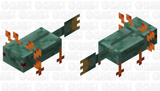 Guaxolotl (Guardian Axolotl) Minecraft Mob Skin
