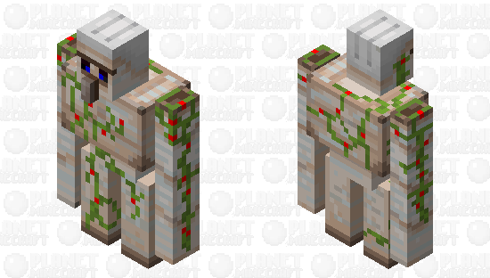 Blue Eye Iron Golem Minecraft Mob Skin
