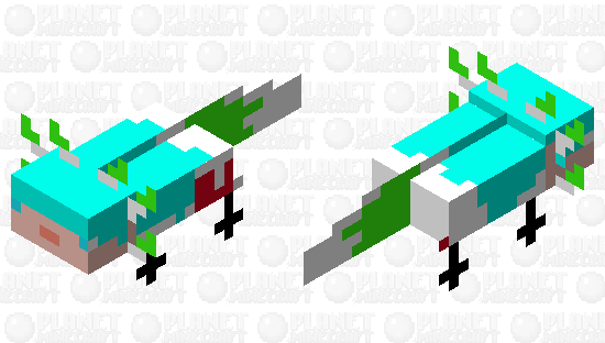 miku axolotl Minecraft Mob Skin