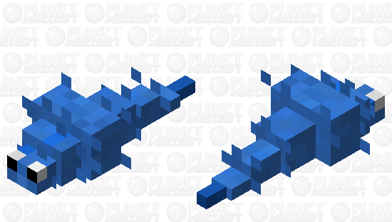 Blue Worm on a String Minecraft Mob Skin