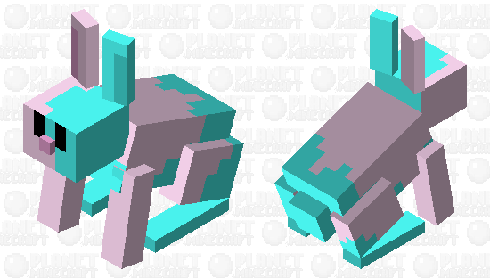 Cotton candy bunny Minecraft Mob Skin