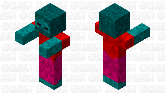 Blue Zombie Minecraft Mob Skin