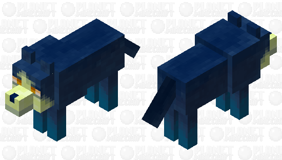 Wolf with Orange eyes (HD 128x128) Minecraft Mob Skin