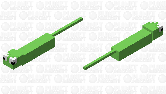 Green Worm On String Minecraft Mob Skin
