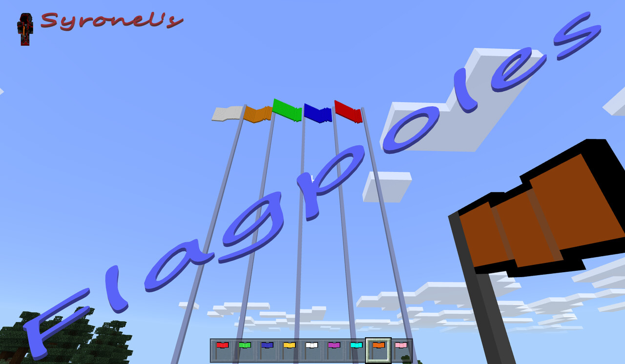 Syronel's Flagpoles Minecraft Mod