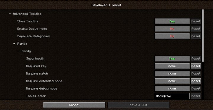 DevToolkit Minecraft Mod