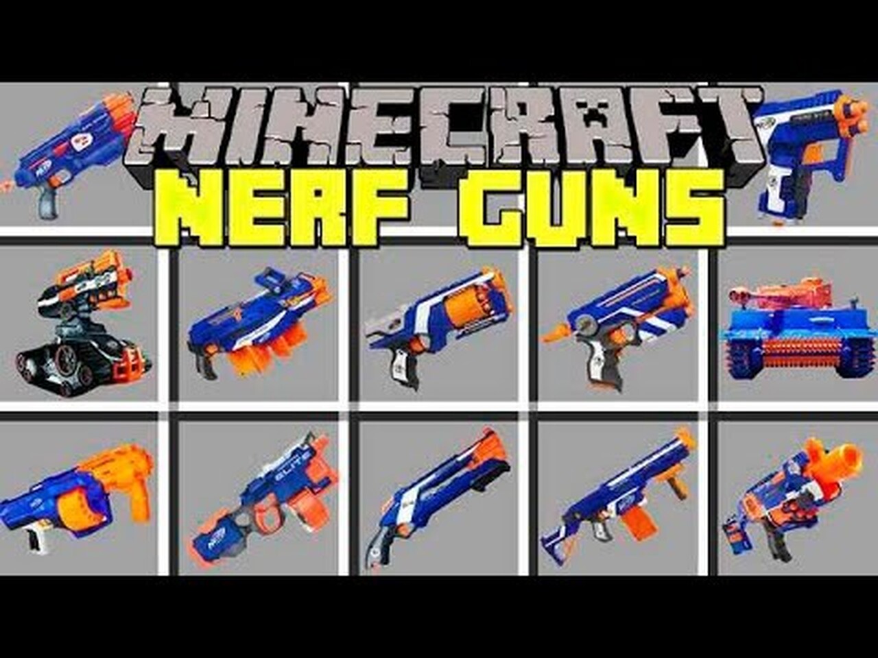 nerf mod 1.15.2 (forge) + rainbow gun for piggy minecrft animation Minecraft Mod