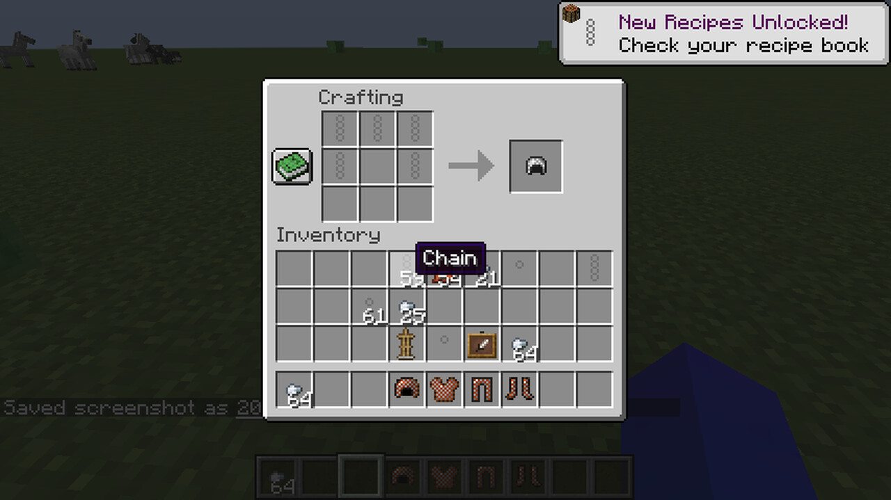 craft-able chain-mail and studded Armour Minecraft Mod