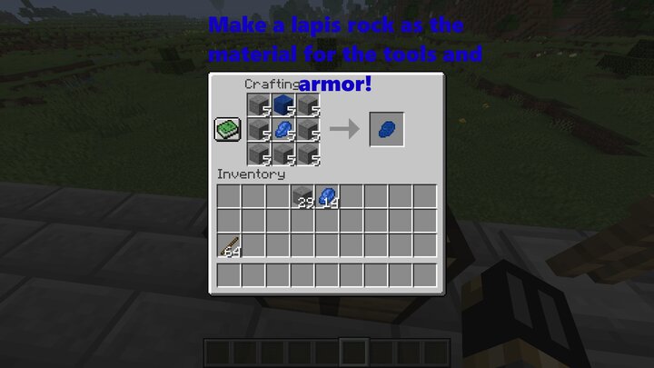 Lapis tools and armor (1.15.2) Minecraft Mod