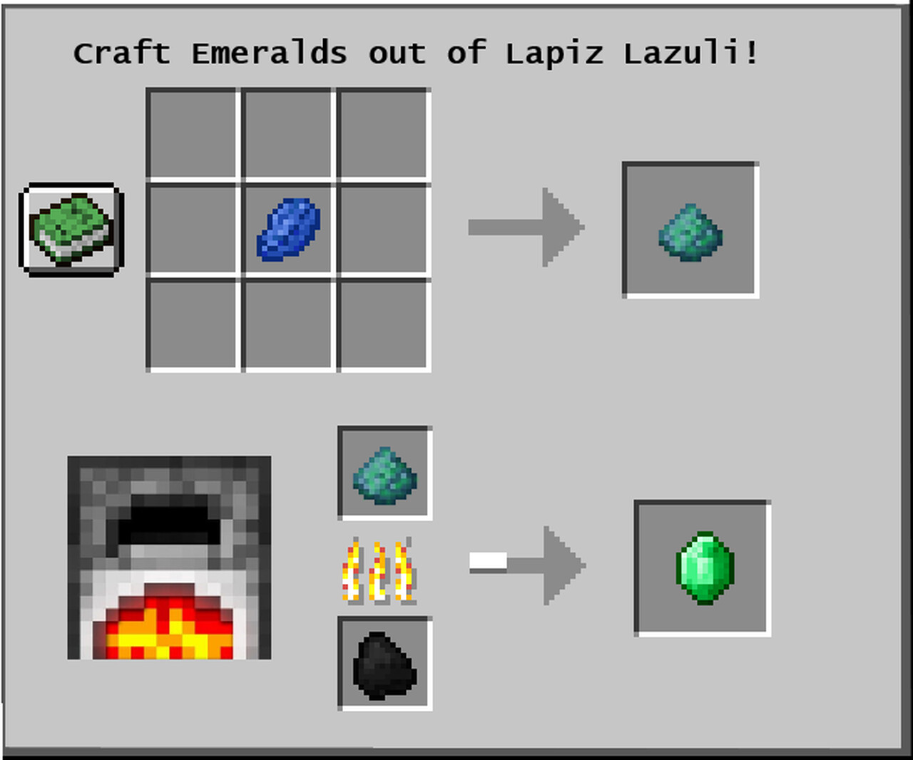Emerald Recipe Minecraft Mod