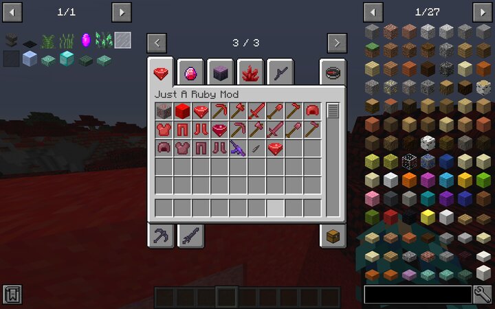 Just A Ruby Mod? 1.14.4 Minecraft Mod