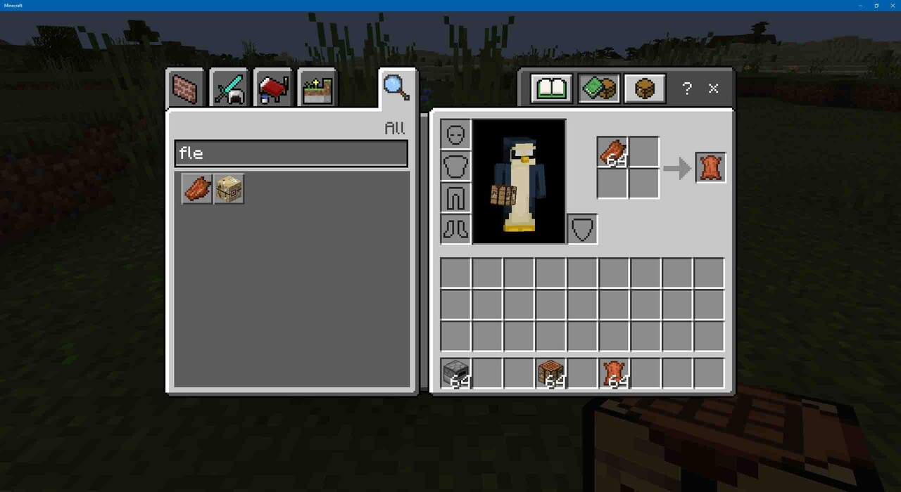 [Daitallica] Leather from Rotten Flesh For Bedrock Edition Minecraft Mod