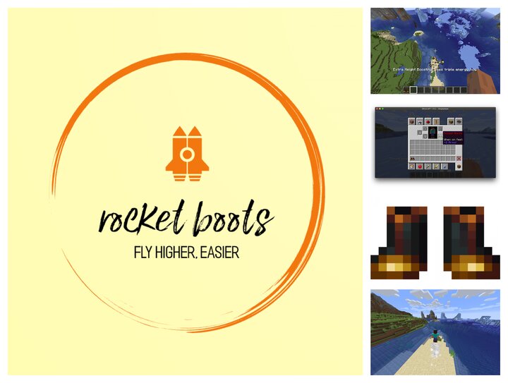 Rocket Boots Minecraft Mod