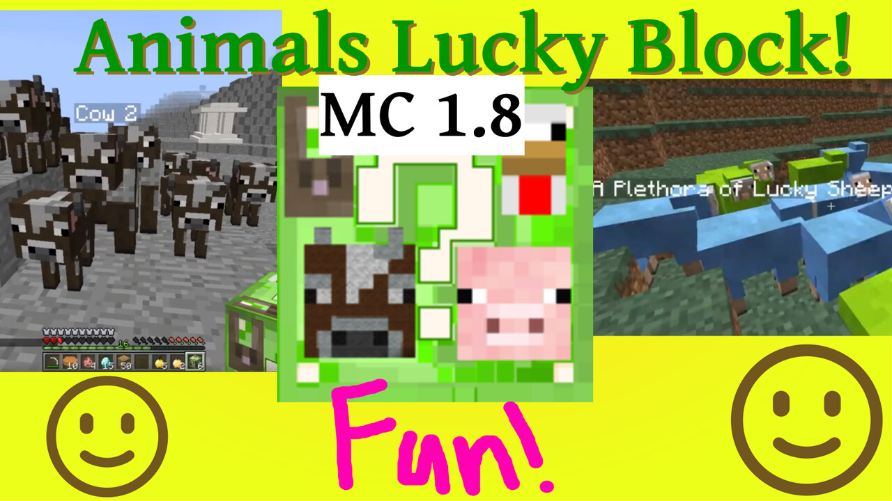 Animals Lucky Block Minecraft Mod