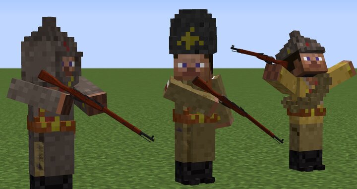 Armourer's Workshop Russian Civil War Uniforms Pack Minecraft Mod