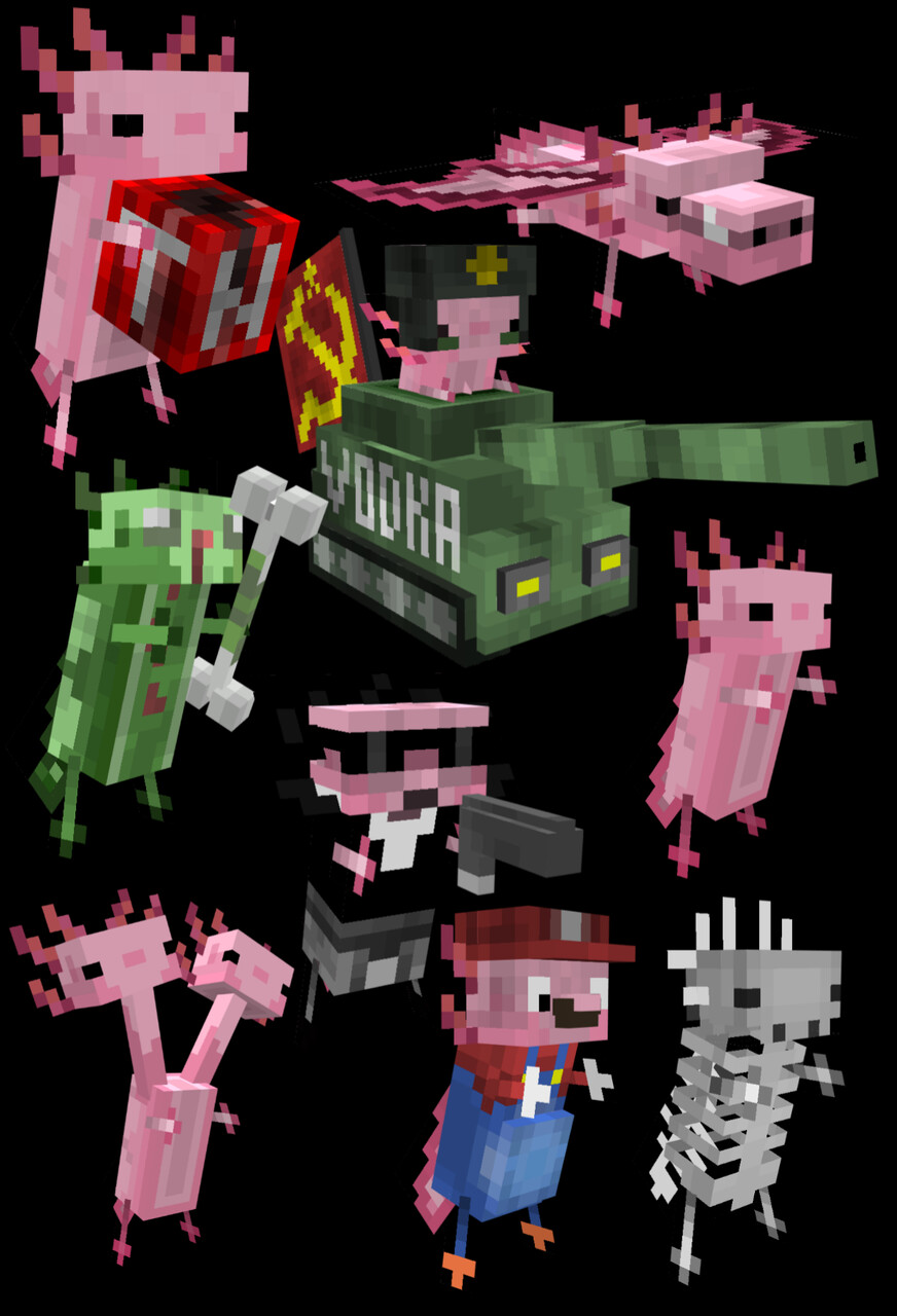 CAZfps Axolotls Minecraft Mod