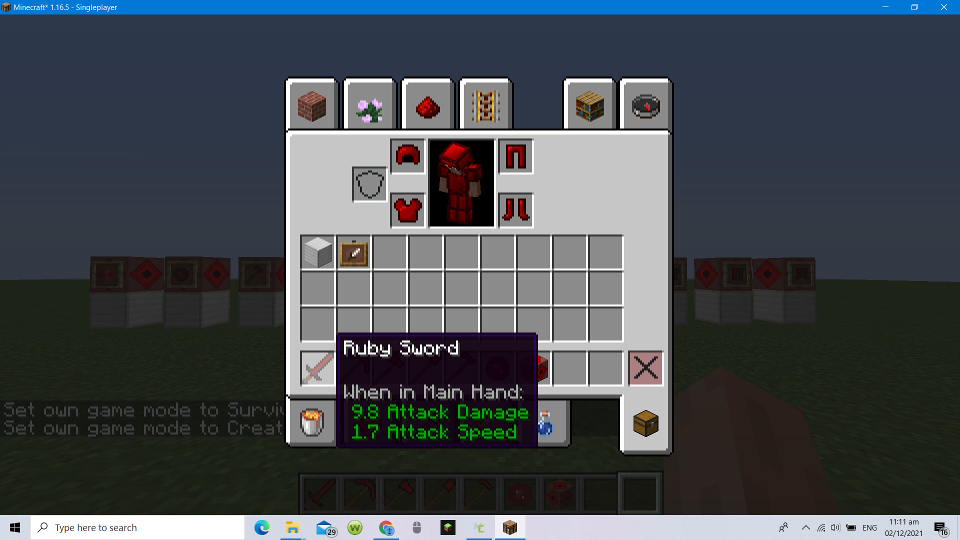 Harder To Get Ruby Items Minecraft Mod