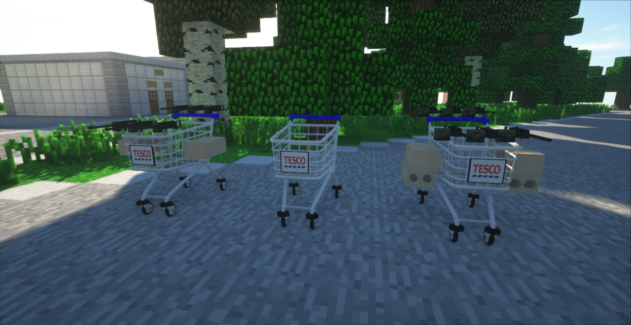Tesco carts for MCHELI 1.0.4 Minecraft Mod