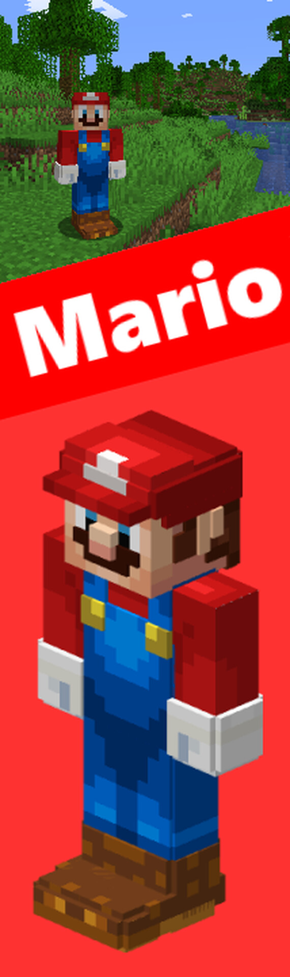 Minecraft Super Mario, Mario (3D skin Java) #SuperMario Minecraft Mod
