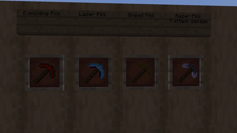 Minecraft, but you can craft CUSTOM PICKAXES! Minecraft Mod