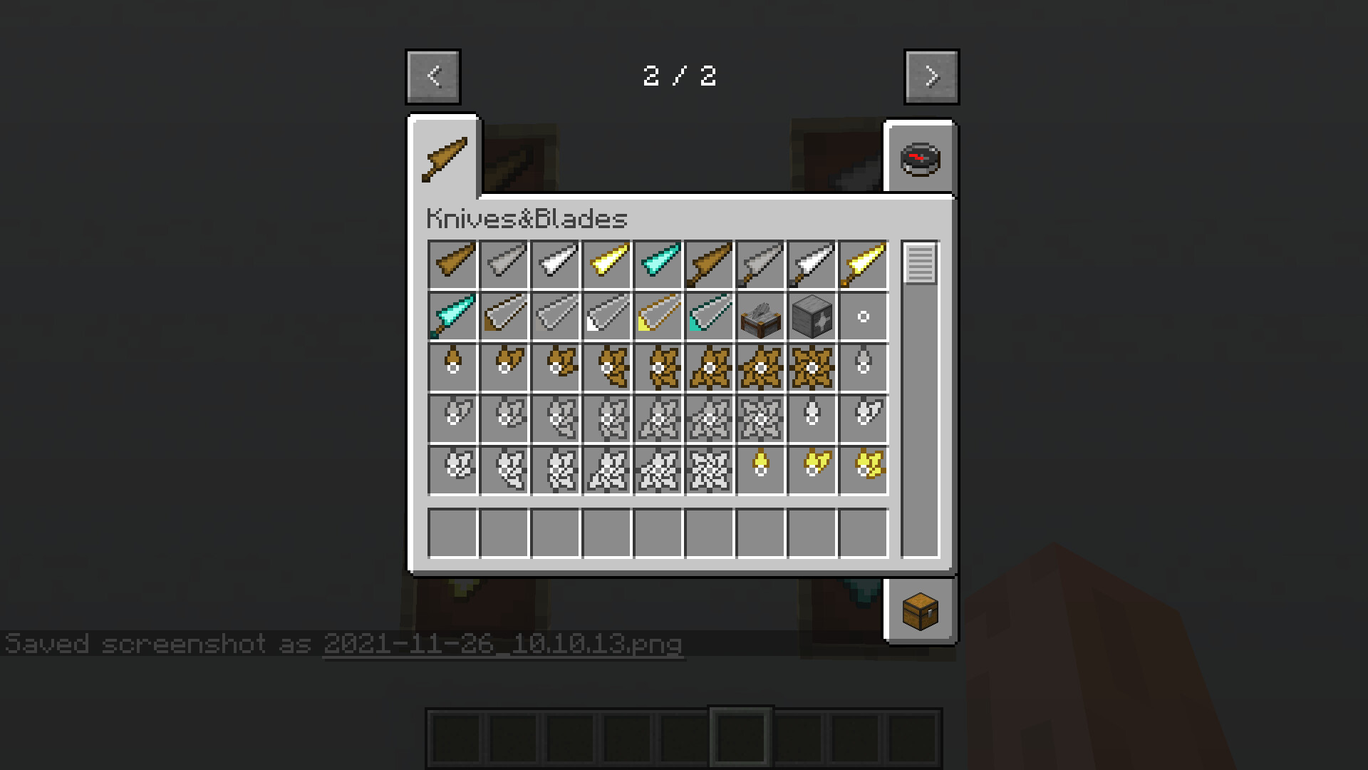Knives&Blades 1.12 Minecraft Mod