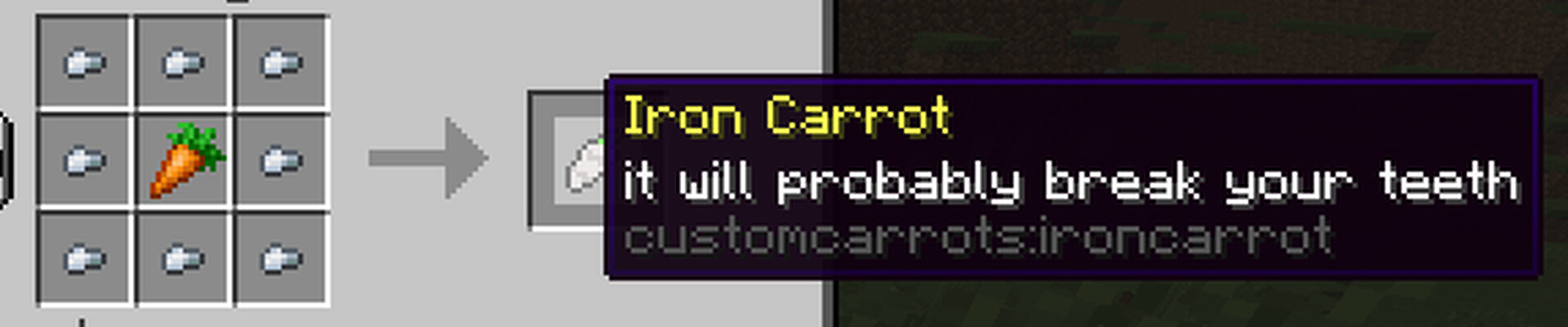 Custom Carrots Minecraft Mod