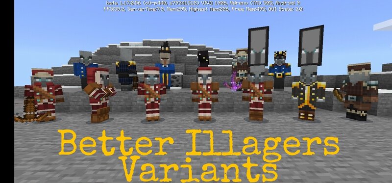 Better Illagers Variants(Full)(For Bedrock) Minecraft Mod