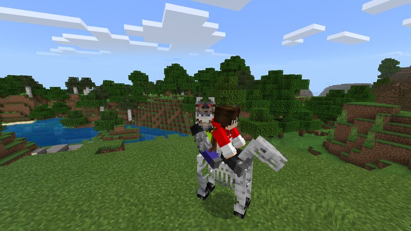 2 Seats Horse - Minecraft Bedrock Addon Minecraft Mod