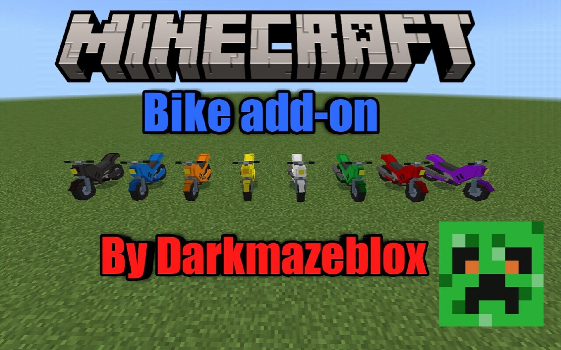 Bike add-on by darkmazeblox. Minecraft Mod
