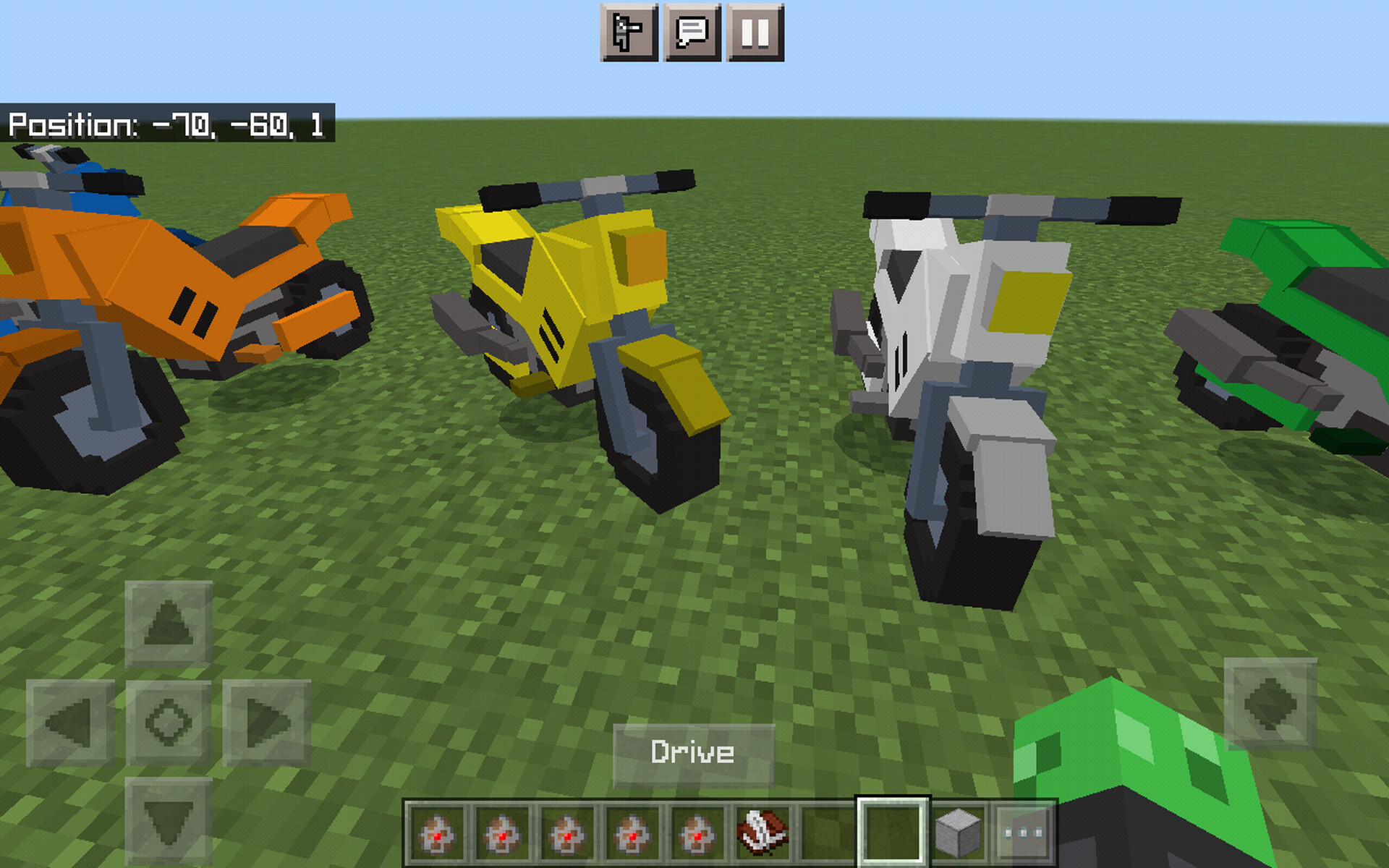 Bike add-on by darkmazeblox. Minecraft Mod