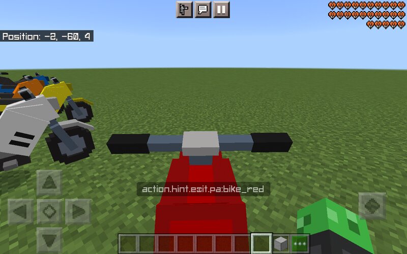 Bike add-on by darkmazeblox. Minecraft Mod