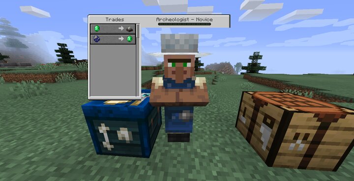 Fossil Mod (now with Archeologist Villager!) [Fabric] Minecraft Mod